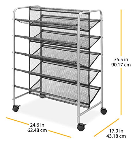 Deahun Mainstays 5 Tier, 30 Pair, Metal Mesh Shoe Rack