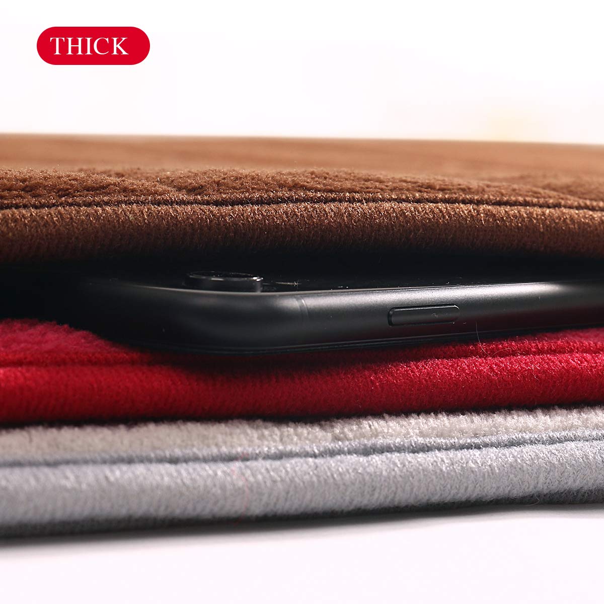 RED，Memory Foam Bath Mat Large Size 24 by 16 Inches, Comfortable, Soft, Maximum Absorbent, Non-Slip, Thick, Easier to Dry for Bathroom Floor Rug,