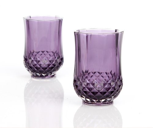 JynXos 5PC Set Acrylic Bathroom Accessories Bathroom Set Glamarous Purple