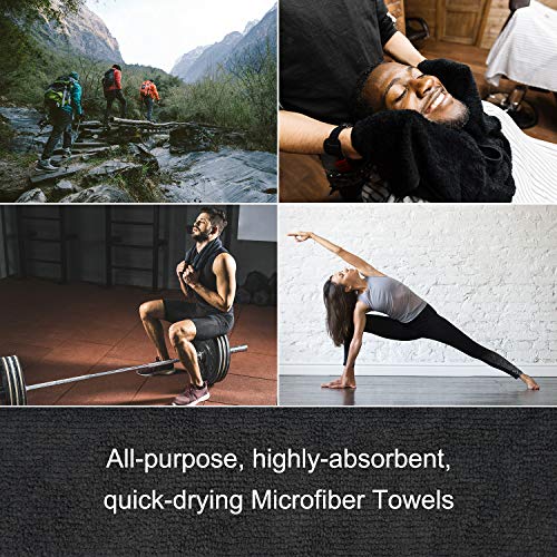 Arkwright Microfiber Gym Towel - (Pack of 12) Soft Lightweight Quick Dry Hotel Quality Hand Towels, 300 GSM, Sweat Absorbent, Perfect for Workout, Yoga, Spa, Bathroom, 16 x 27 in, Navy