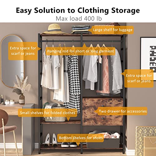 LITTLE TREE freestanding Closet Rack, Rustic