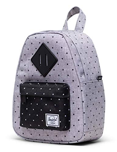 Herschel Heritage Backpack, Polka Dot Crosshatch Grey/Black, Mini 7.0L
