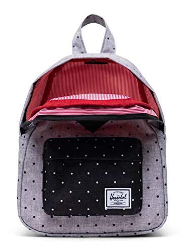 Herschel Heritage Backpack, Polka Dot Crosshatch Grey/Black, Mini 7.0L