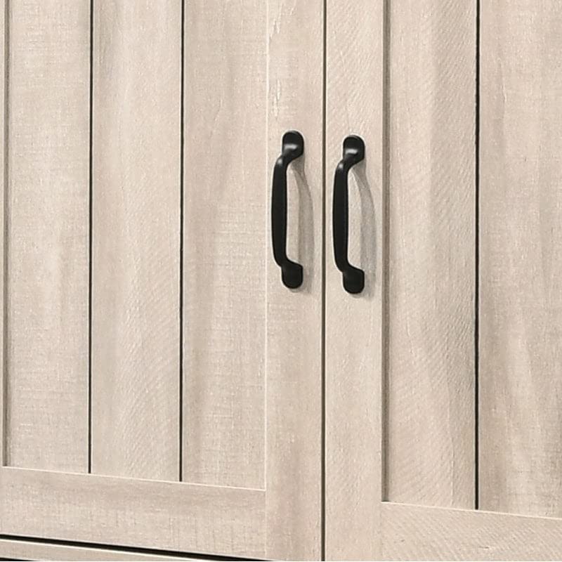 Dusty Gray Oak Finish 3-Door Shoe Cabinet|Dusty O Grey Modern Contemporary Laminate