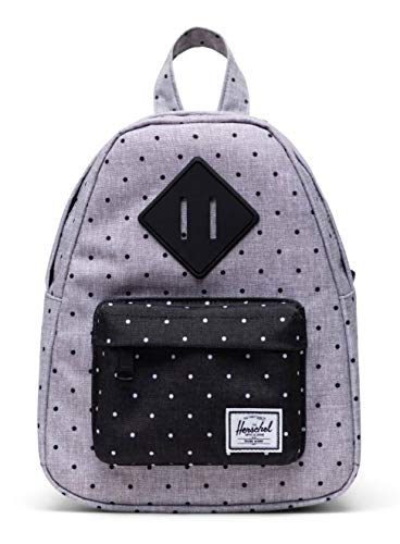 Herschel Heritage Backpack, Polka Dot Crosshatch Grey/Black, Mini 7.0L