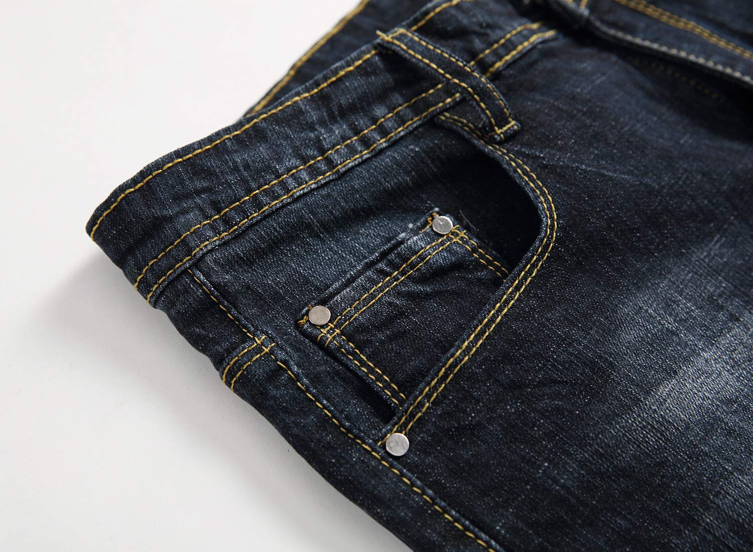 Men's Fashion Skinny Fit Ripped Distressed Stretch Comfy Washed Denim Jeans,553,36