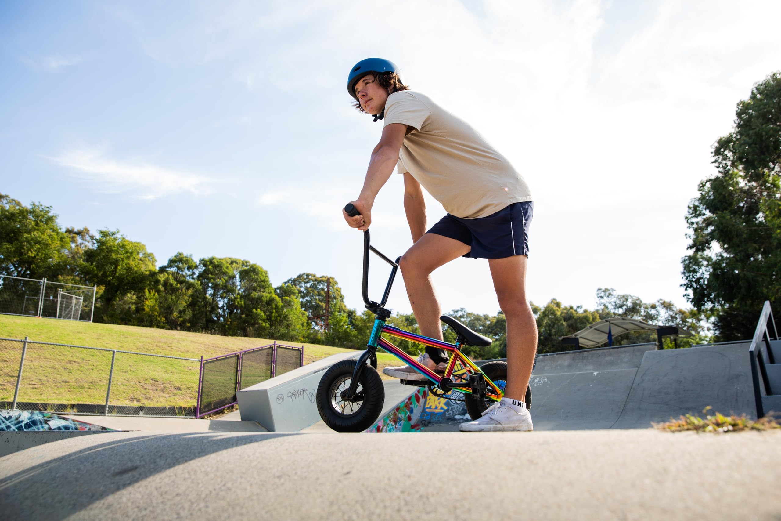 Sullivan Mini BMX Bike with Fixed Saddle | Premium Quality Free Mini BMX with Lightweight 10” Wheels | Suitable for Ages 8+, Perfect for High-Impact Tricks