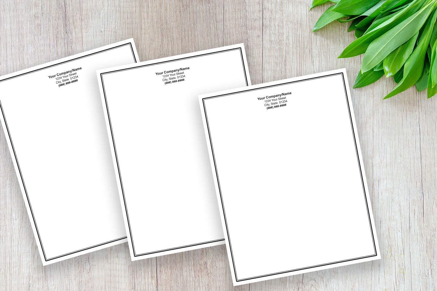 Premium Linen Custom Printed Stationery - 100 Pack - Solar White - Great for Small Business - Design your own Envelope or Paper (8 1/2" x 11" Paper)
