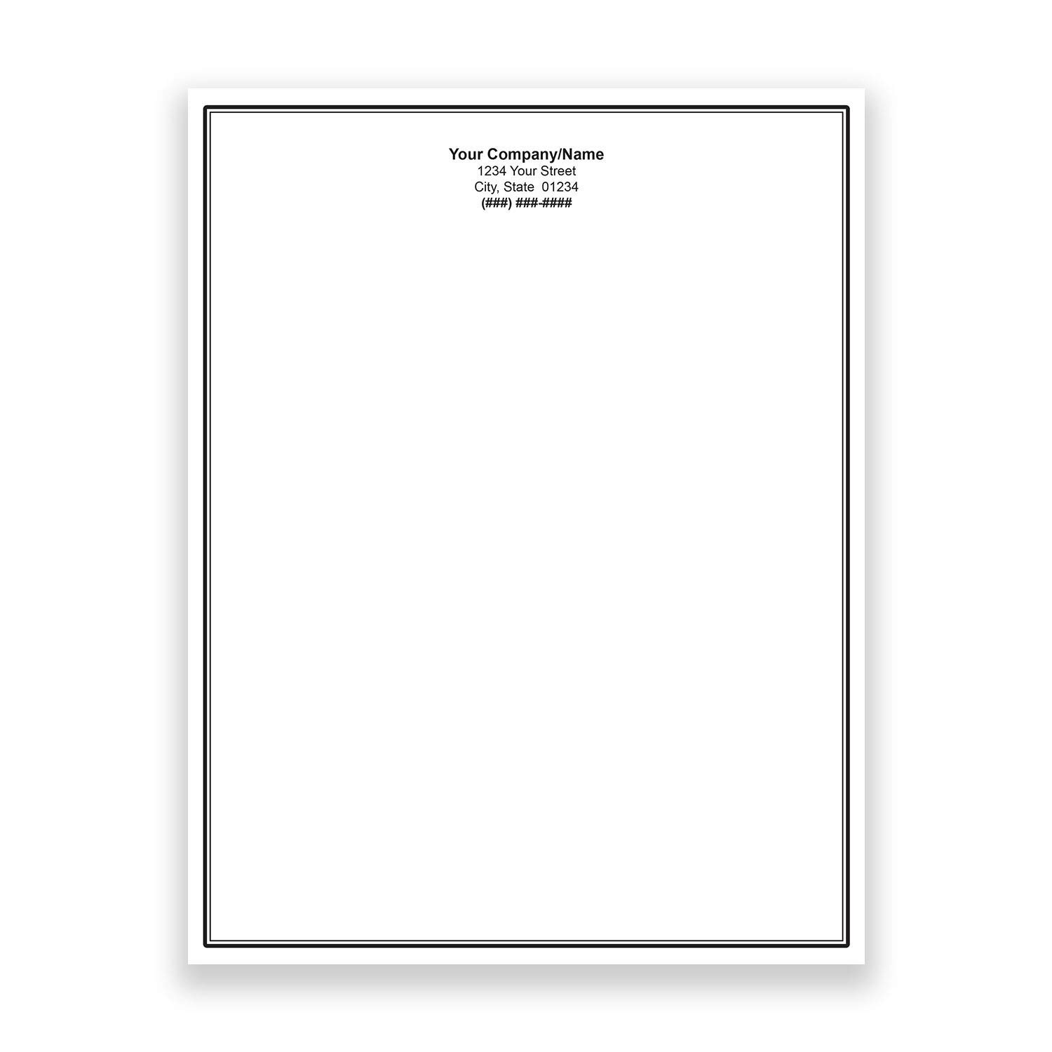 Premium Linen Custom Printed Stationery - 100 Pack - Solar White - Great for Small Business - Design your own Envelope or Paper (8 1/2" x 11" Paper)