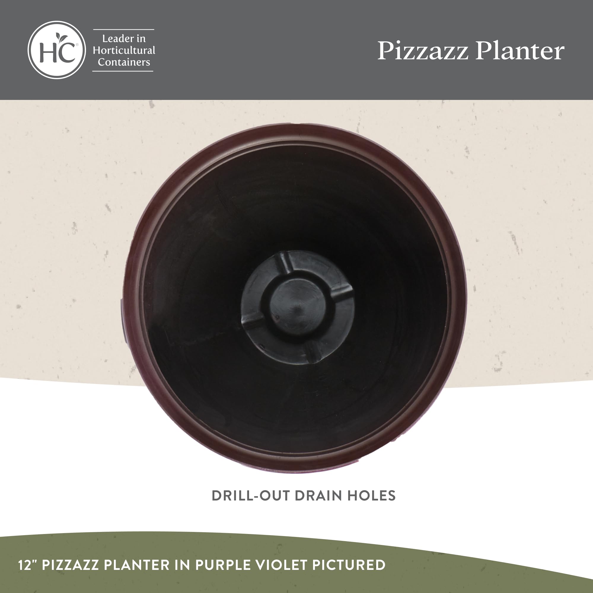 The HC Companies 9 Inch Pizzazz Decorative Round Planter - Lightweight Premium Resin Plant Pot with a Ceramic Look for Indoor Outdoor Use, Admiral Blue