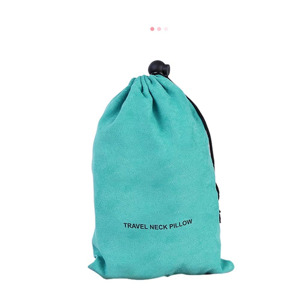 Portable U-Shape Inflatable Travel Pillow Car Head Rest Air Cushion for Travel Office Nap Head Rest Air Cushion Neck Pillow (Color : Blue)