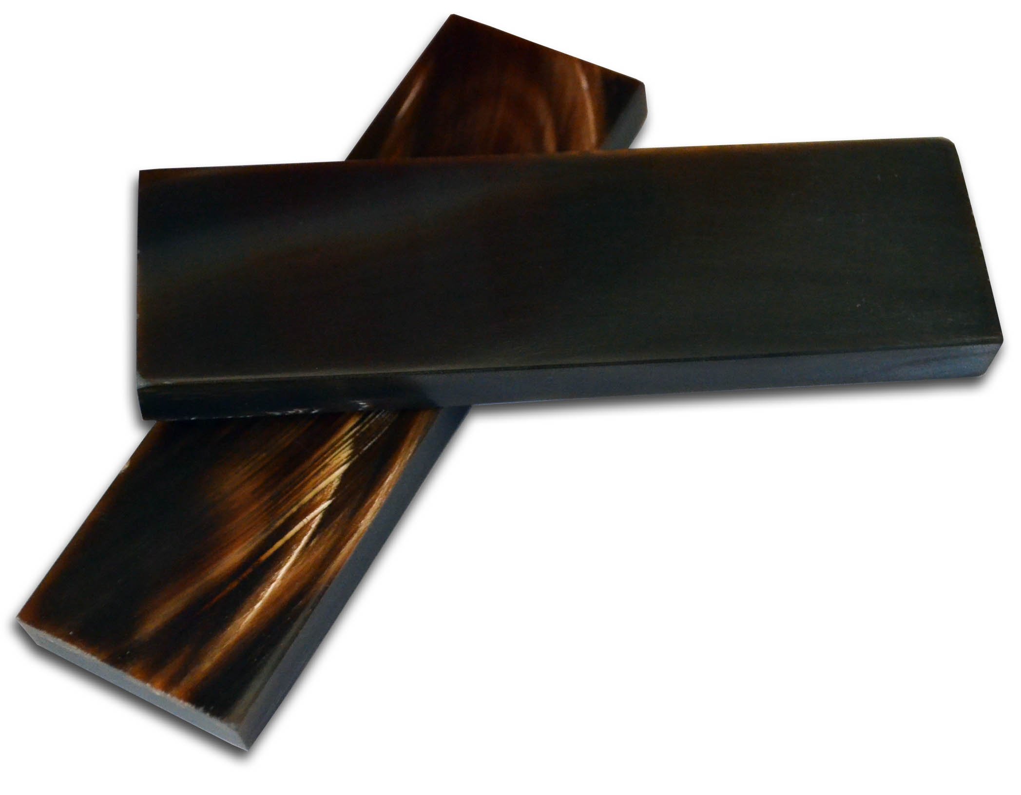 5 inch Brown Buffalo Horn Brown and White Streaks Scales Handle Set Pair Handles Material for Knife Making Blanks Blades Knives Custom