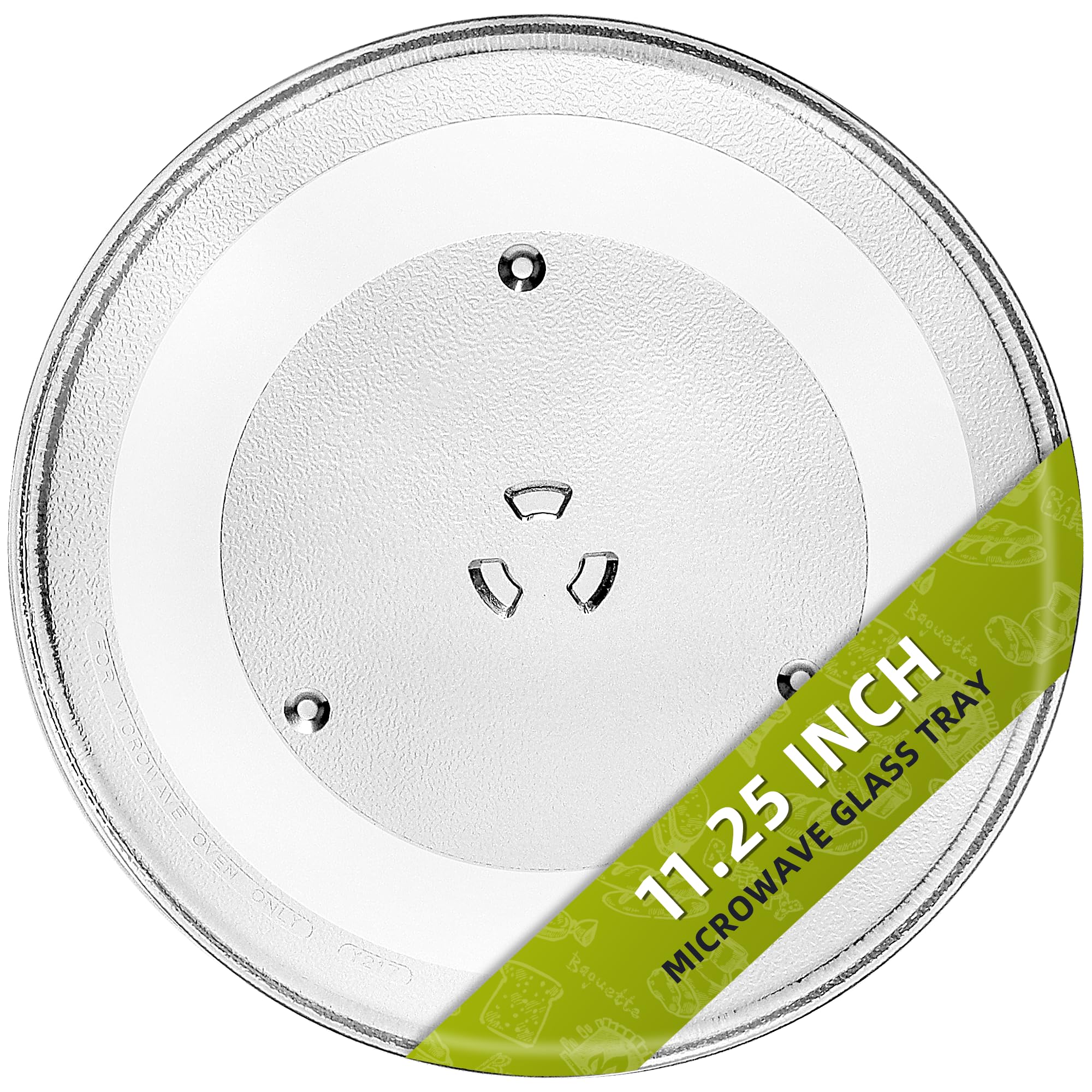 11.25" Microwave Glass Turntable Plate Replacement - Compatible with Samsung and GE -11 1/4" Microwave Glass Plate Replaces WB49X10097 WB39X0078 WB49X10034 AP3188581 PS651544 - BY AMI PARTS