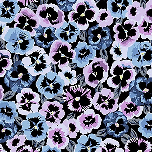 Vera Bradley Women's Cotton Zip-around Essential Oil Case, Plum Pansies - Recycled Cotton, One Size