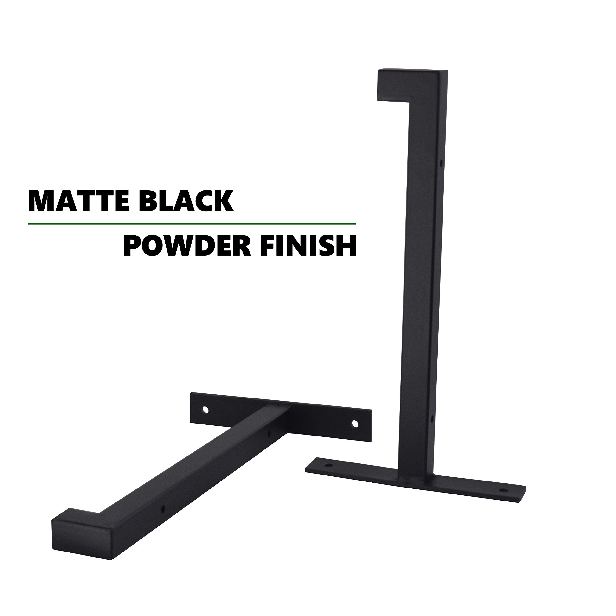 6 Pcs Heavy Duty Shelf Brackets 12 Inch Wall Mounted Industrial Metal Shelving Supports with Lip