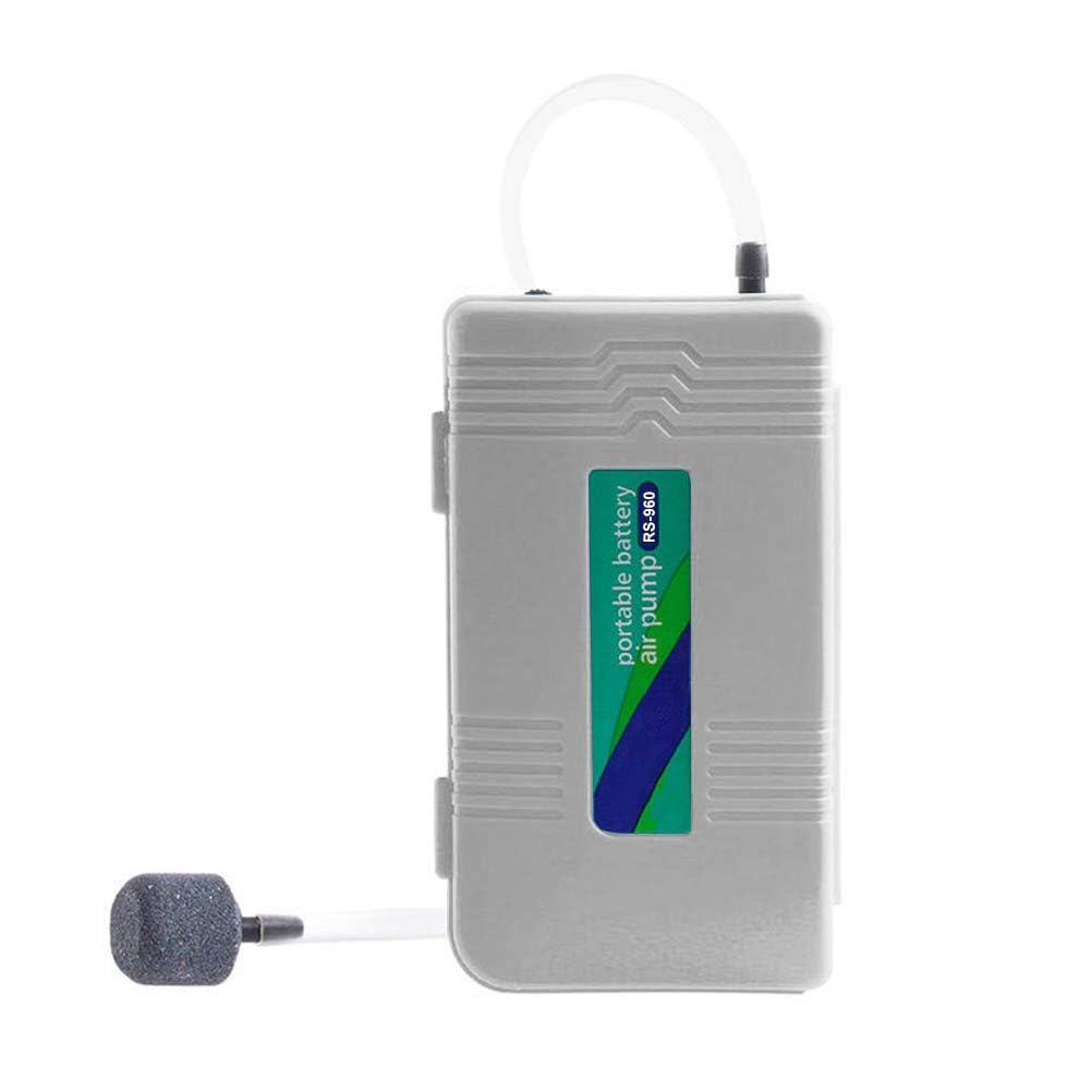 Odowalker Portable Aquarium Oxygen Pump 2 D Batteries Powered Air Pump Backup Fish Tank Air Bubbler Power Fish Savior,Aquarium Aerator for Outdoor Fishing