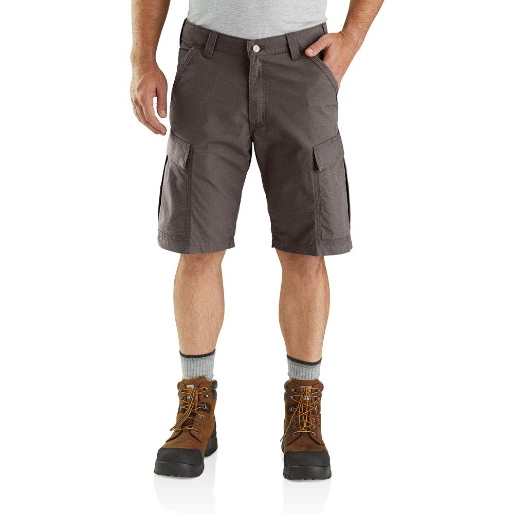 Carhartt mens Force Relaxed Fit Ripstop Work Cargo Shorts, Tarmac, 32 Regular US