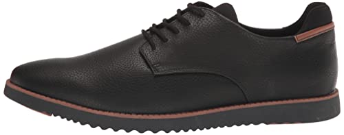 Dr. Scholl's Men's Sync Plain Toe Dress Casual Oxford, Black/Black Smooth, 13 US