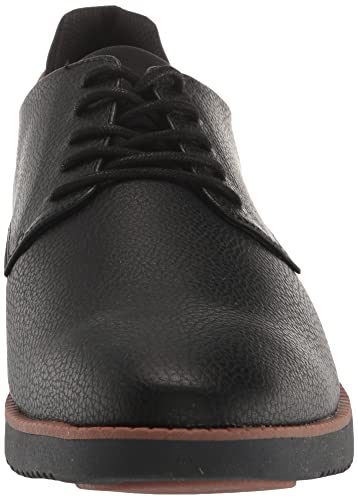 Dr. Scholl's Men's Sync Plain Toe Dress Casual Oxford, Black/Black Smooth, 10 US