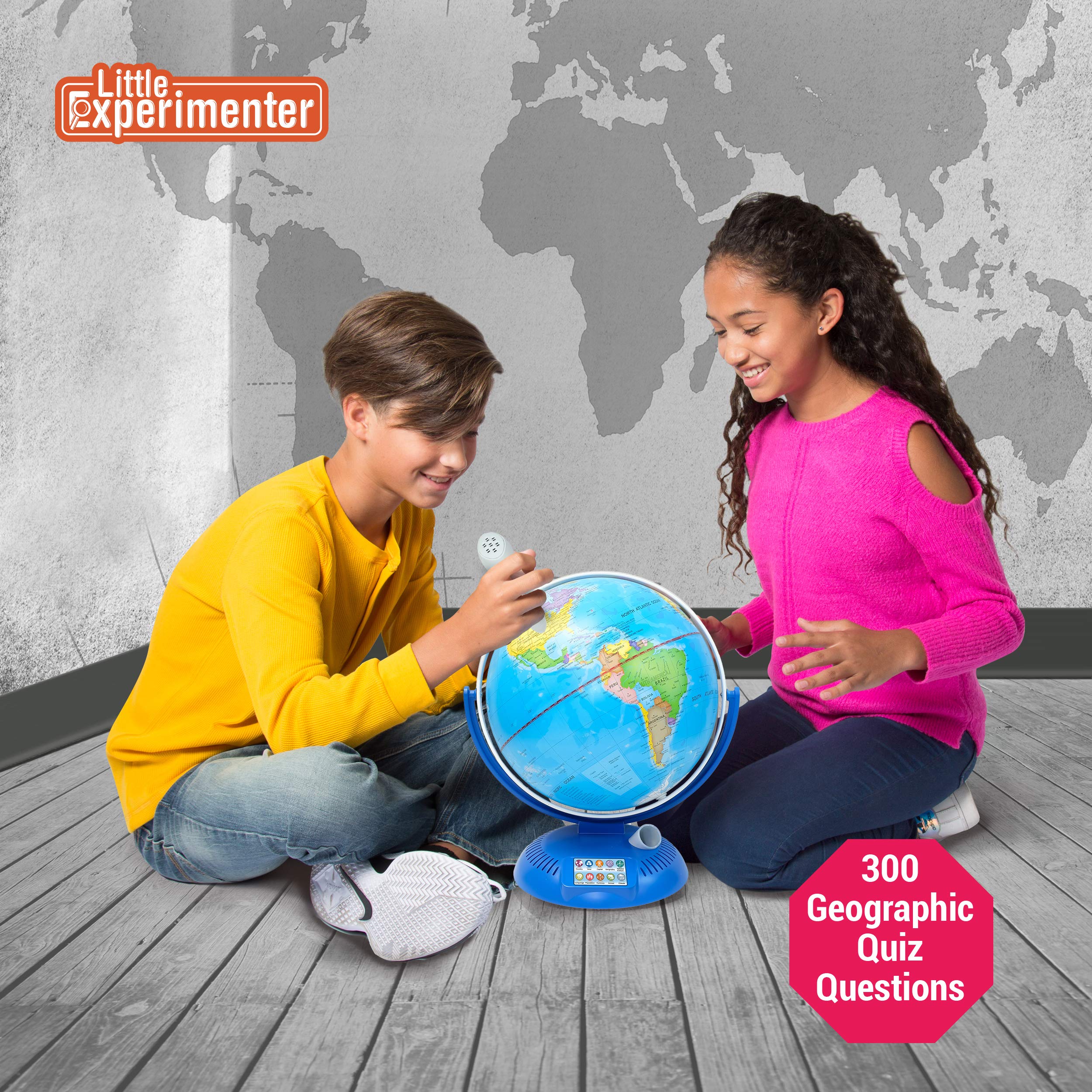 Interactive Globe for Kids with Wireless Smart Pen, 9” Globes with Stand, Learning & Education STEM Toys, Talking World Map Gift for Children, Christmas Gifts for Boys & Girls Ages 7 8-12 Years Old