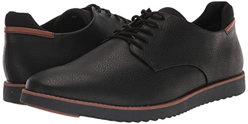 Dr. Scholl's Men's Sync Plain Toe Dress Casual Oxford, Black/Black Smooth, 10 US