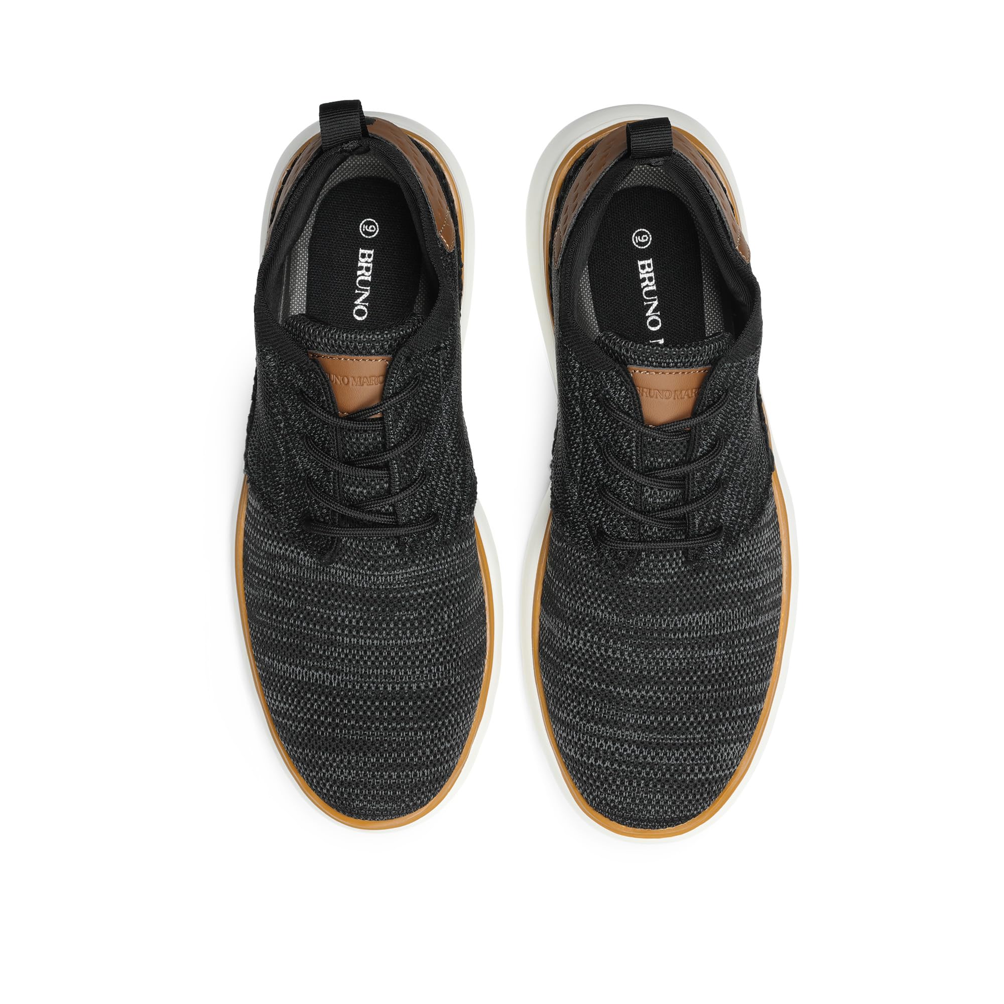 Bruno Marc Mens Mesh Fabric Fashion Sneakers Casual Oxfords Lightweight Breathable Versatile Walking Shoes, Black/Grey - 11 (Zero-01)