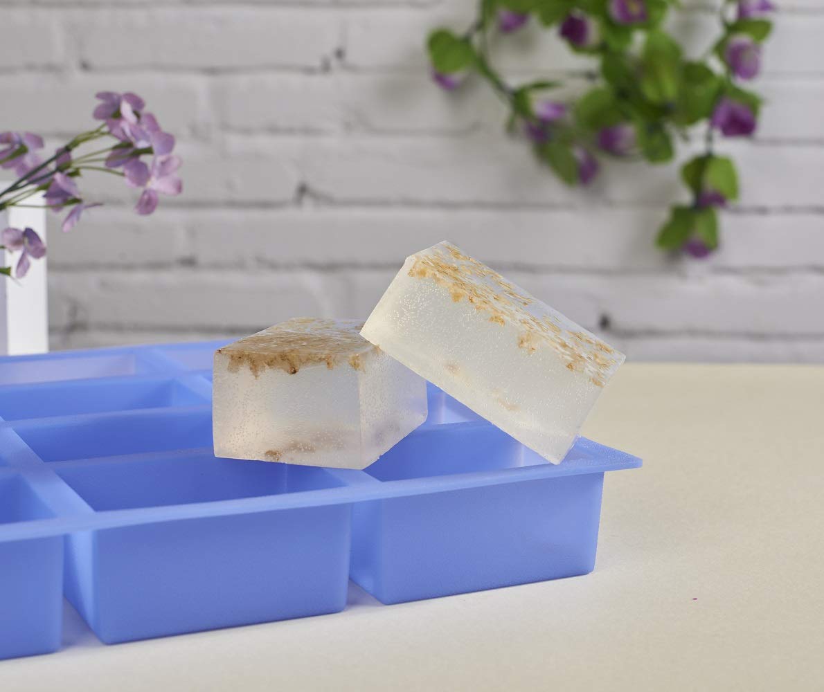 Thick Rectangle Silicone Soap Mold 4oz, 12 Bar Soap Mold for Soap Making, Thick and Durable with Flat Sides and Smooth Lines