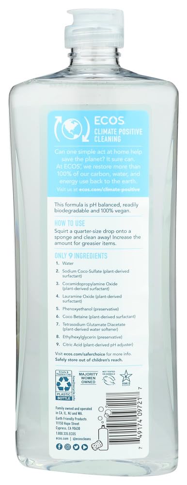 ECOS (NOT A CASE) Dishmate Dish Liquid Free and Clear