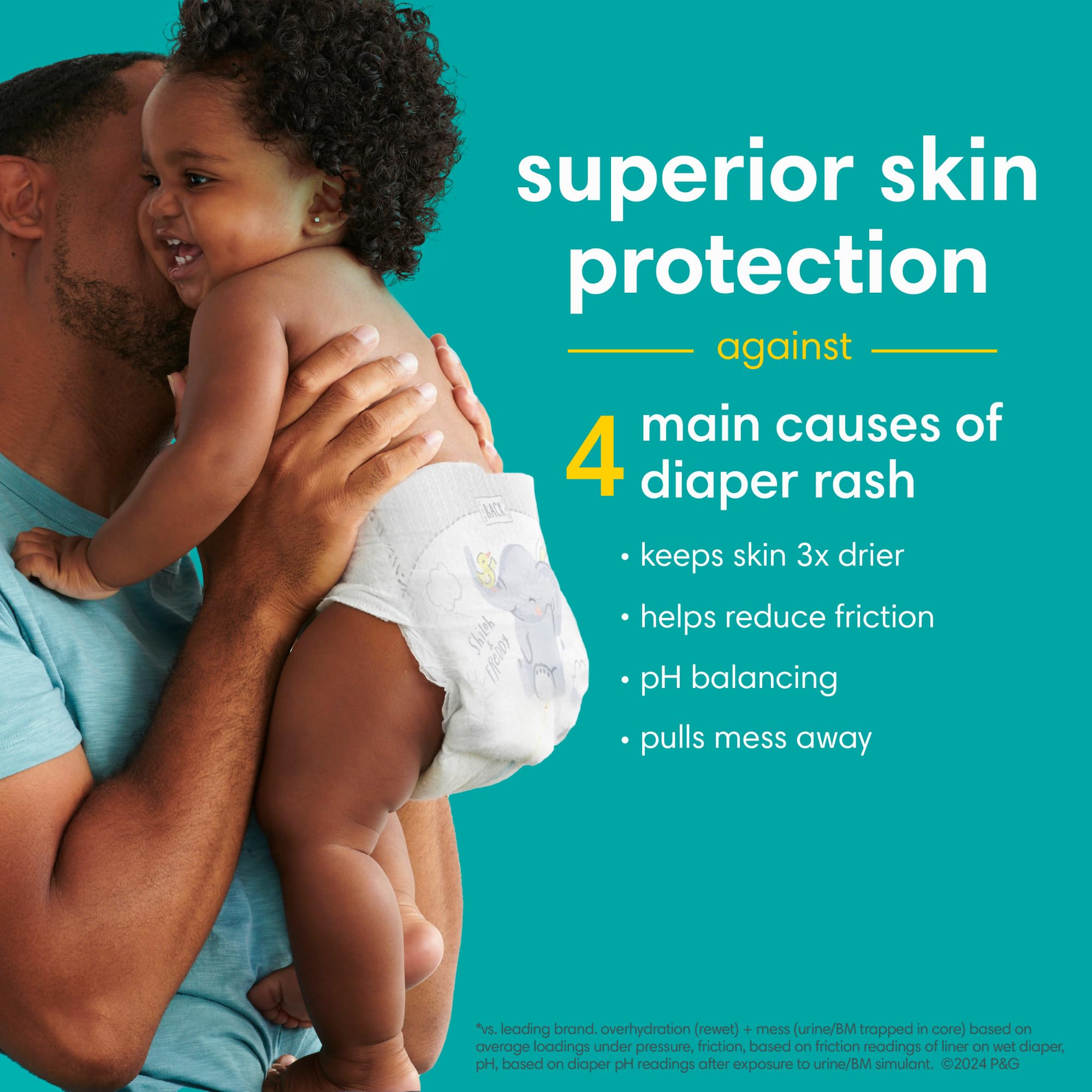 Pampers Baby Diapers - Swaddlers - Size 4, 120 Count, Ultra Absorbent Disposable Infant Diaper