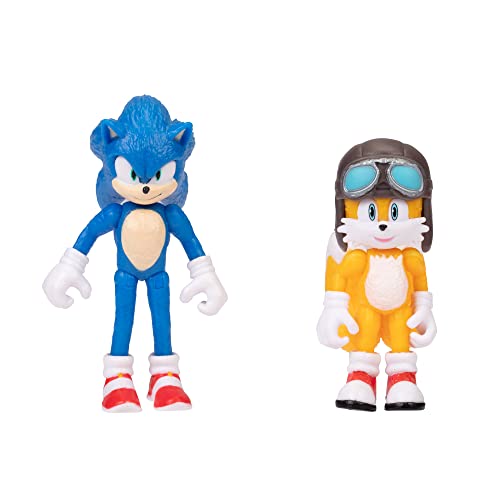 SONIC THE HEDGEHOG 2 The Tornado Playset - Biplane Vehicle, Sonic Figure and Exclusive Tails Figure, Spin The Planes Propeller and Pose Sonic on The Wings with This Interactive Playset!