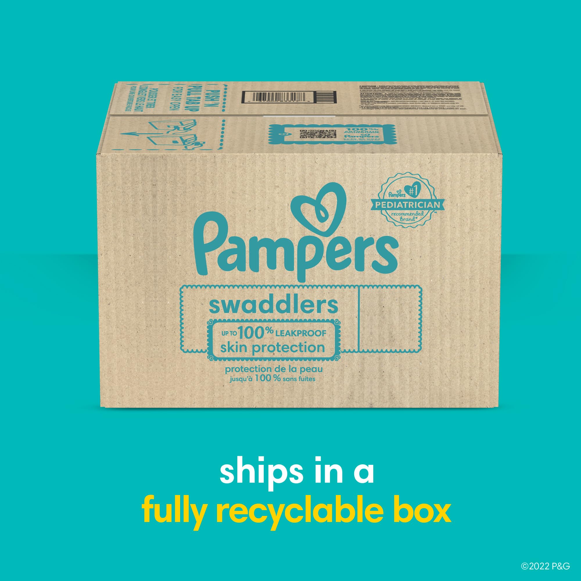 Pampers Baby Diapers - Swaddlers - Size 4, 120 Count, Ultra Absorbent Disposable Infant Diaper