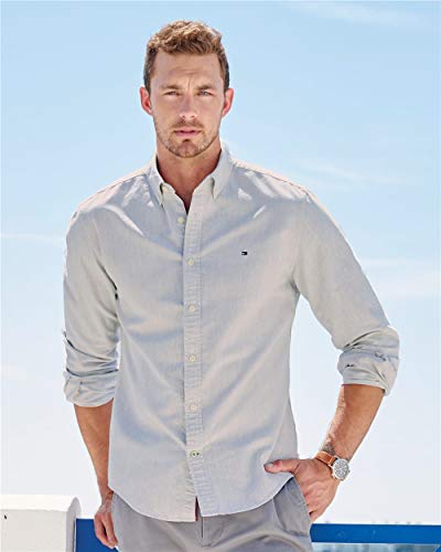 Tommy Hilfiger - New England Solid Oxford Shirt - 13H1864 - L - Navy Blazer