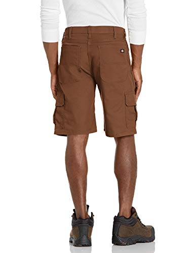 Dickies Men's Big and Tall Tough Max 11 Inch Relaxed Fit Duck Cargo Short, Timber Brown, 52