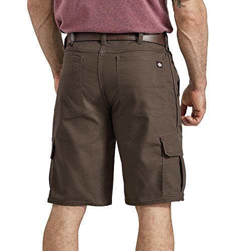 Dickies Men's Big and Tall Tough Max 11 Inch Relaxed Fit Duck Cargo Short, Timber Brown, 52