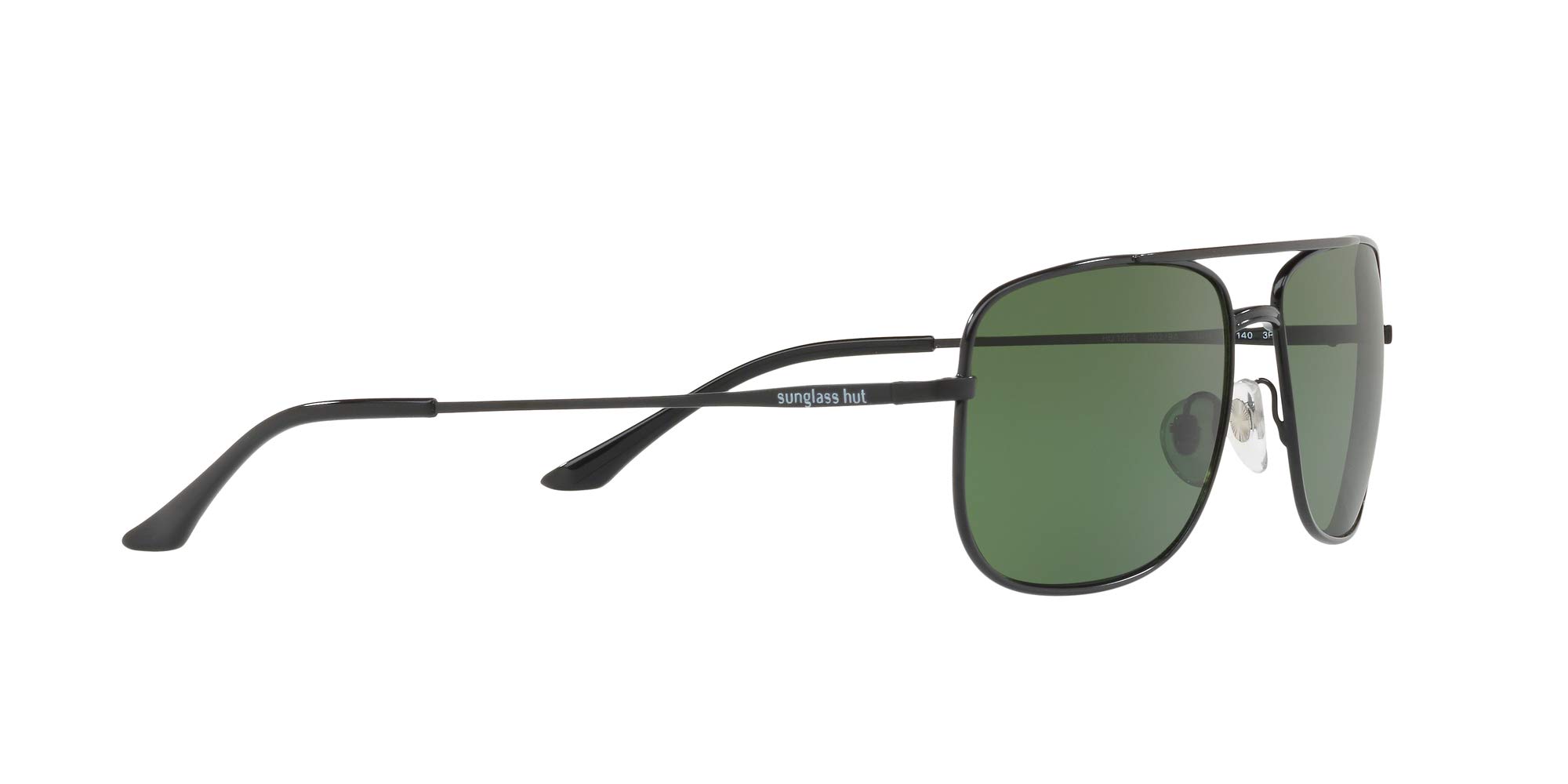 Sunglass Hut Collection Man Sunglasses Black Frame, Polarized Green Classic G-15 Lenses, 59MM