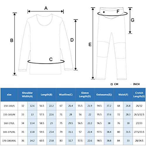 Thermal Underwear Set Women Men,Breathable Flexible undershirt snow gear for Home Indoors, Outdoors, Sports,Winter