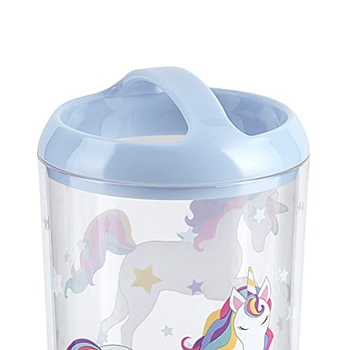 Allure Home Creation Unicorn & Rainbow 4-Piece Plastic Bath Accessory Set