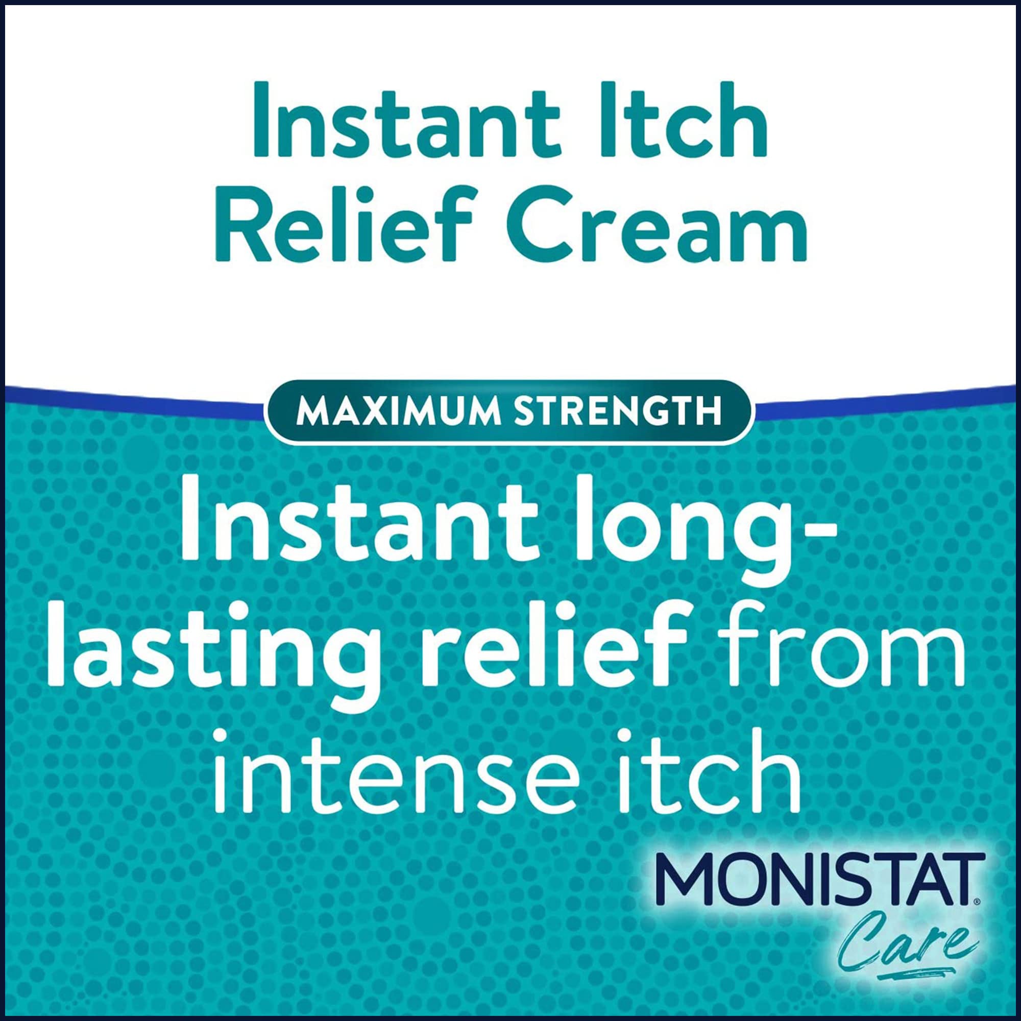 Monistat Instant Itch Relief Cream for Women, Maximum Strength Feminine Itch Care, 1 oz, 2 Pack