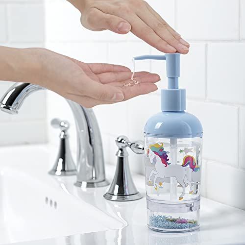 Allure Home Creation Unicorn & Rainbow 4-Piece Plastic Bath Accessory Set