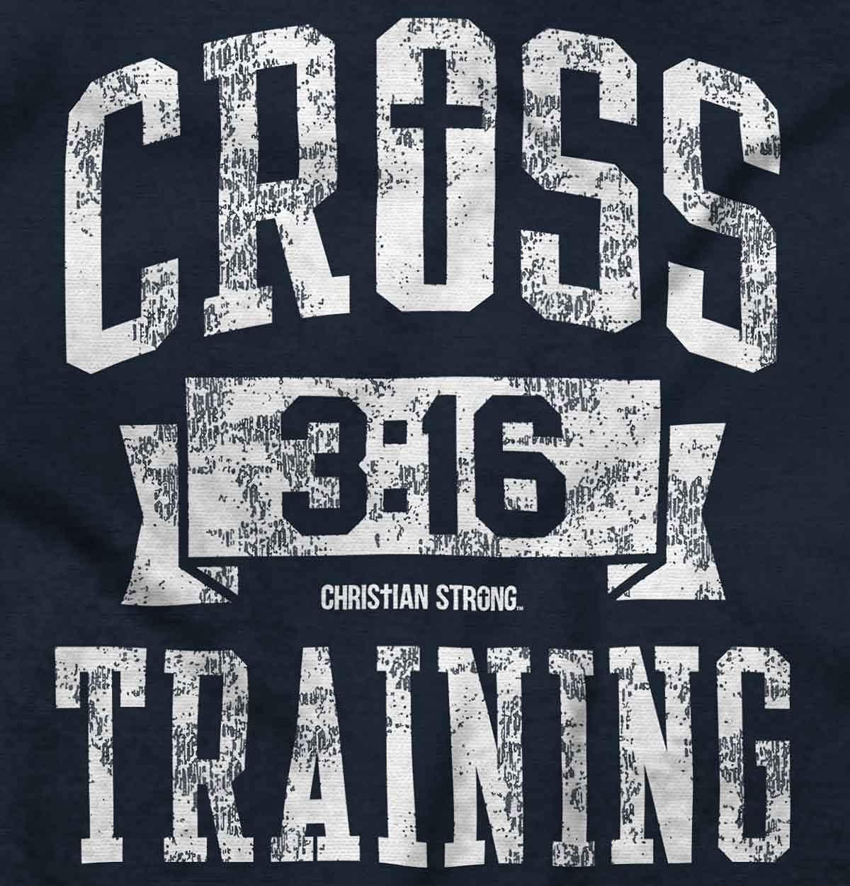 Brisco Brands Cross Training 3:16 Christian Hoodie Sweatshirt Women Men Navy
