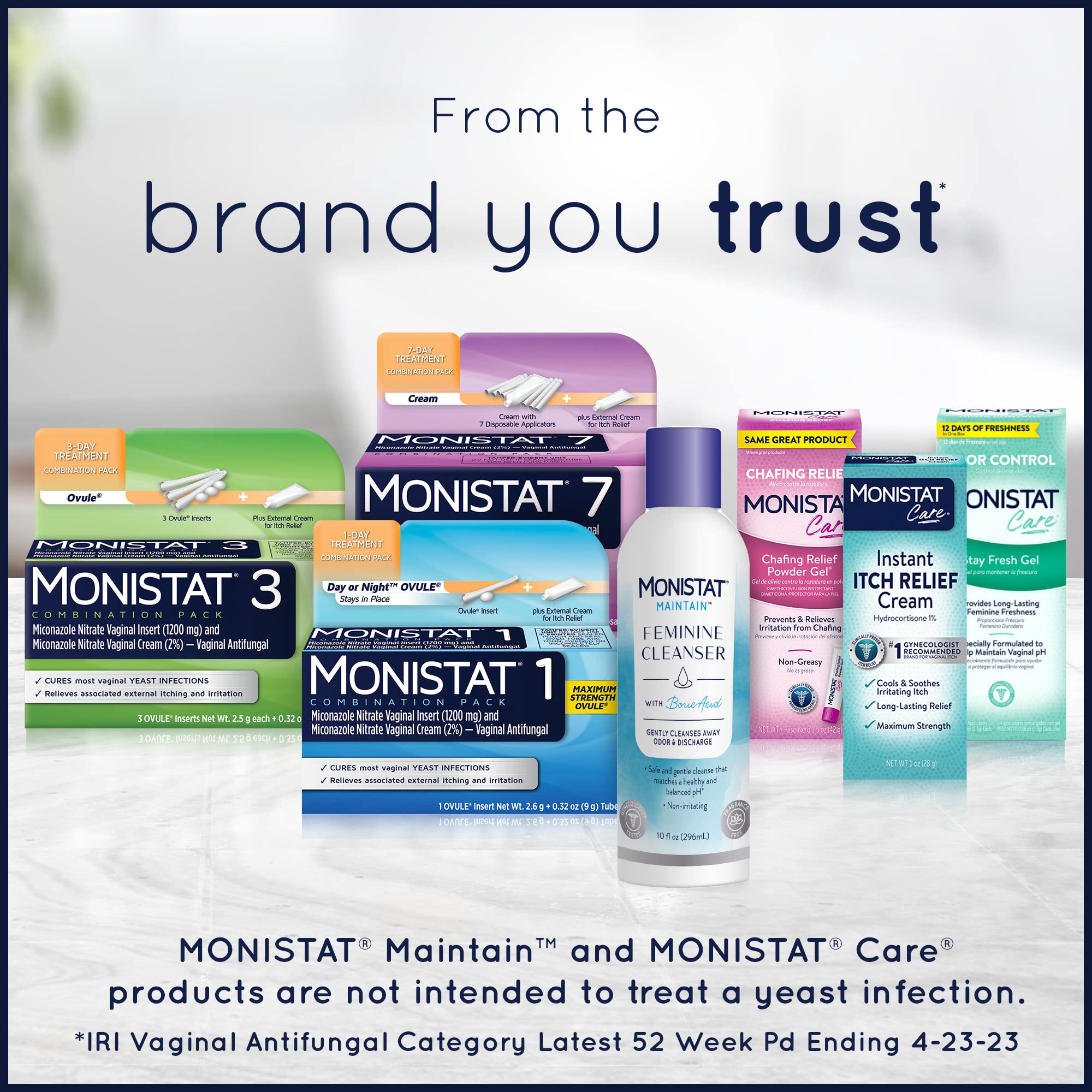 Monistat Instant Itch Relief Cream for Women, Maximum Strength Feminine Itch Care, 1 oz, 2 Pack