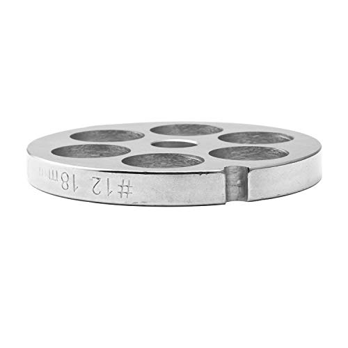 #12 Stainless Steel Meat Grinder Plate Discs Blades for Kitchenaid Mixer FGA Food Chopper and Hobart, LEM, Cabelas, Weston, MTN Meat Grinders