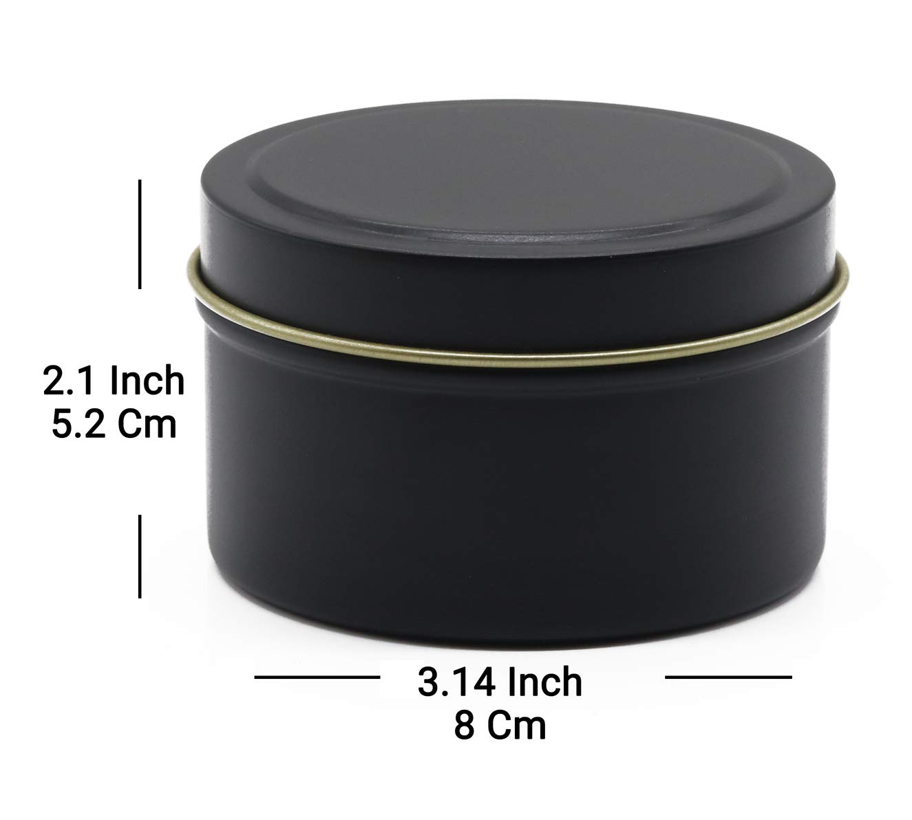 Aroparc Candle Tins 8oz, 24 Piece Candle Tin Cans Bulk Candle Containers for Candle Making Supplies Candle Tins - Black