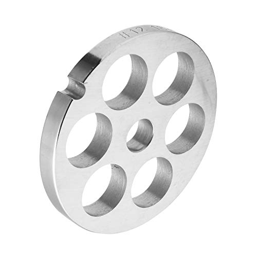 #12 Stainless Steel Meat Grinder Plate Discs Blades for Kitchenaid Mixer FGA Food Chopper and Hobart, LEM, Cabelas, Weston, MTN Meat Grinders