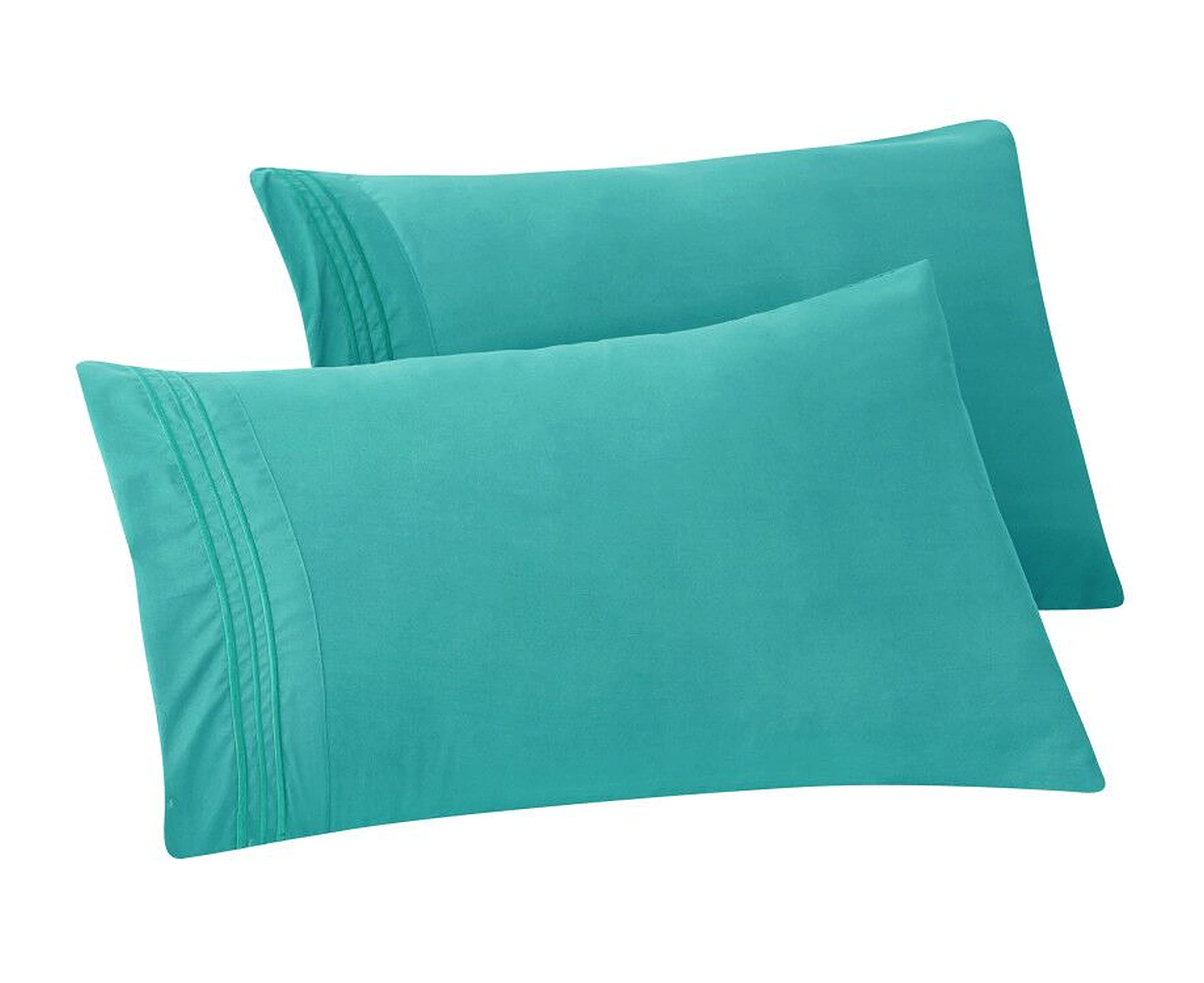 Elegant Comfort Premium Hotel Quality 2-Piece Pillowcase Set, Luxury & Softest 1500 Thread Count Egyptian Quality Bedding Pillowcases, Wrinkle and Fade Resistant