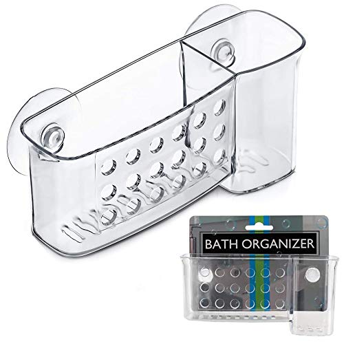Generic 1 Bath Organizer Shower Caddy Bathroom Storage Basket Soap Holder Suction Cups,Clear