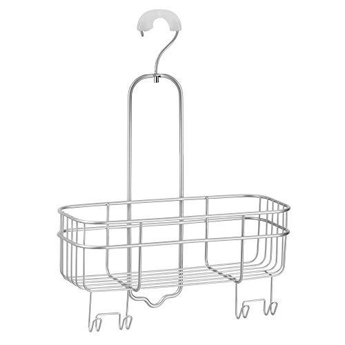 iDesign Euro Metal Hanging Shower Caddy with Swivel Hook and Bathroom Organizer for Shower Organization β 11" x 4.5" x 14.86", Silver
