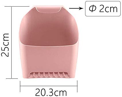 JOONOR Bathroom Storage Basket - Plastic Baskets for Organizing, Bathroom Nail-Free Hanging Organizer Basket Pocket Caddy with Drain Hole(Pink)