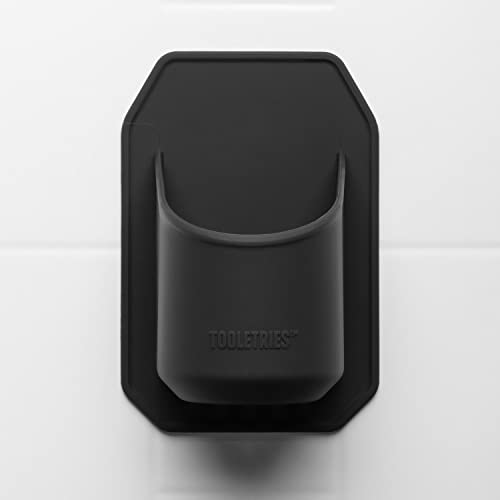 Tooletries - Shower Drink Holder - 100% Silicone Can Holder for Beer or Soda - Bathroom Accessory - Silicone-Grip Technology, No Adhesive Needed - in Partnership with 30 Watt - Charcoal