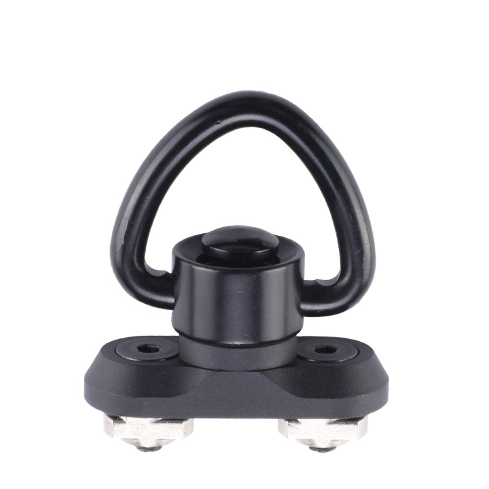 SAWKE QD Sling Swivel Sling Mount Gun Sling Attachment, Rifle Sling Adapter Attachment, with Quick Release Button, for Two Point Sling, Black, Heart-Shaped